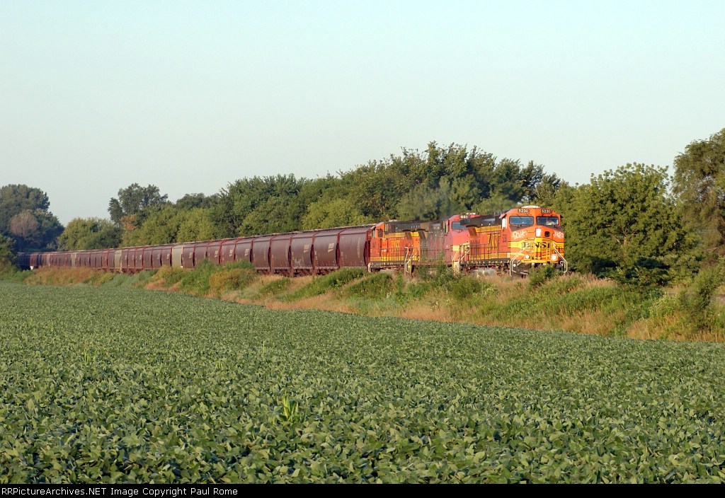 BNSF 5230, 651, 4447, Eastbound on the Bayard Sub
